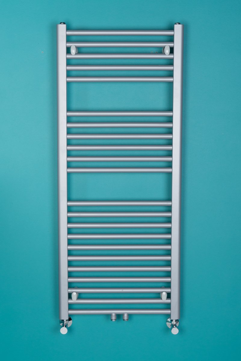 Heated Straight Style Bathroom Towel Radiator White Grey Silver 500 ...