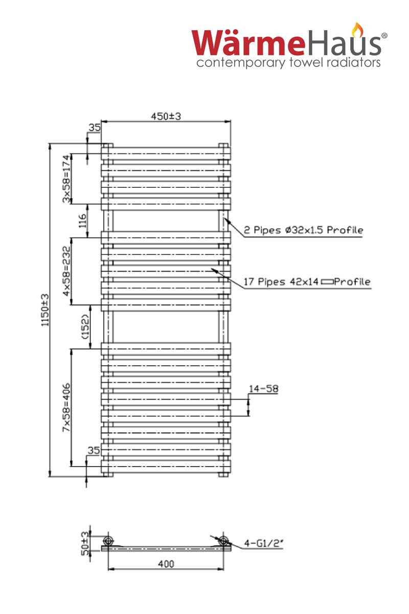 Modern Bathroom Heated Towel Rail Radiator Flat Panel White Grey Silver ...