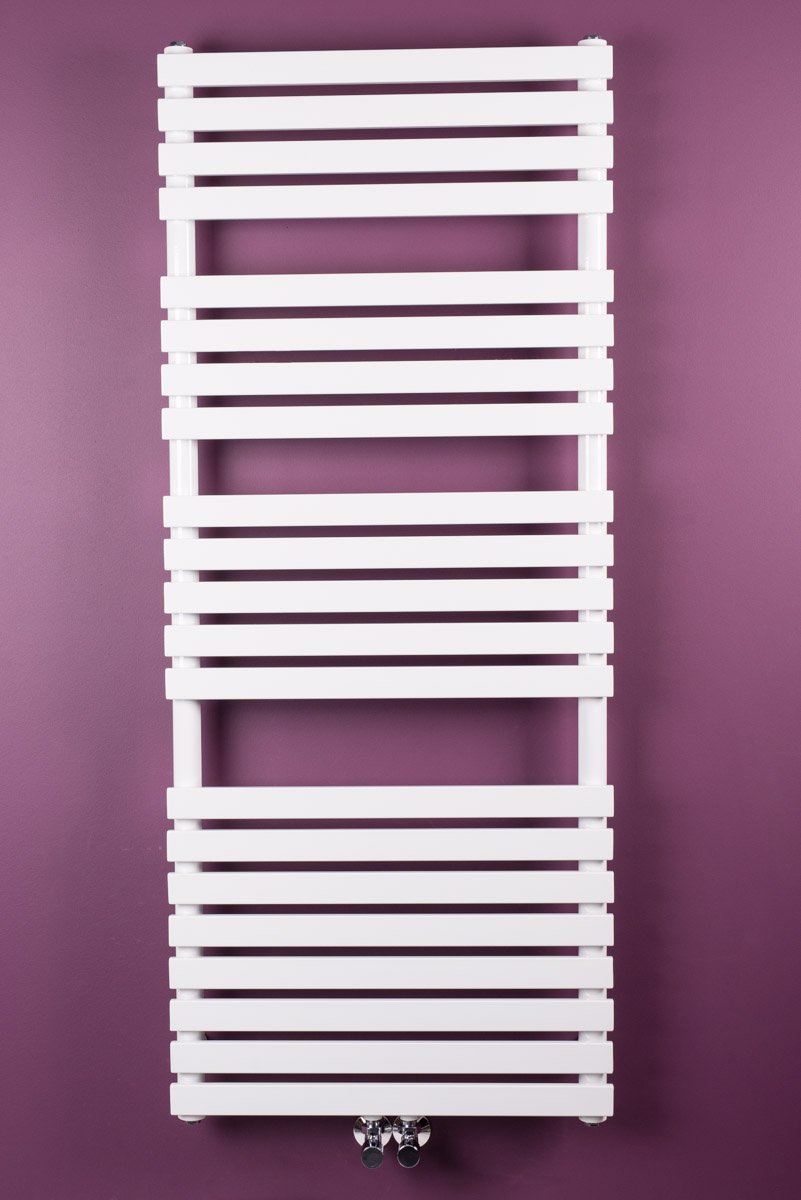 Modern Bathroom Heated Towel Rail Radiator Flat Panel White Grey Silver ...