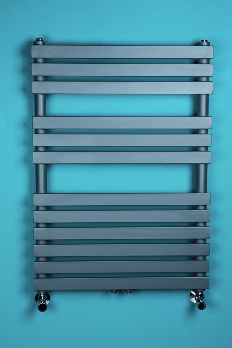 Modern Bathroom Heated Towel Rail Radiator Flat Panel White Grey Silver ...
