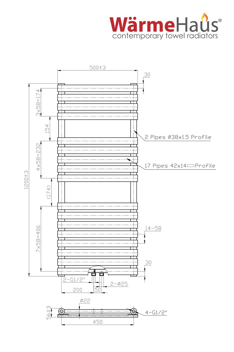 Modern Bathroom Heated Towel Rail Radiator Flat Panel White Grey Silver ...