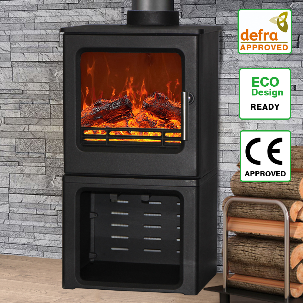 Defra Approved 4.3KW Wood Burning Stove Eco Design Ready Cast Iron ...