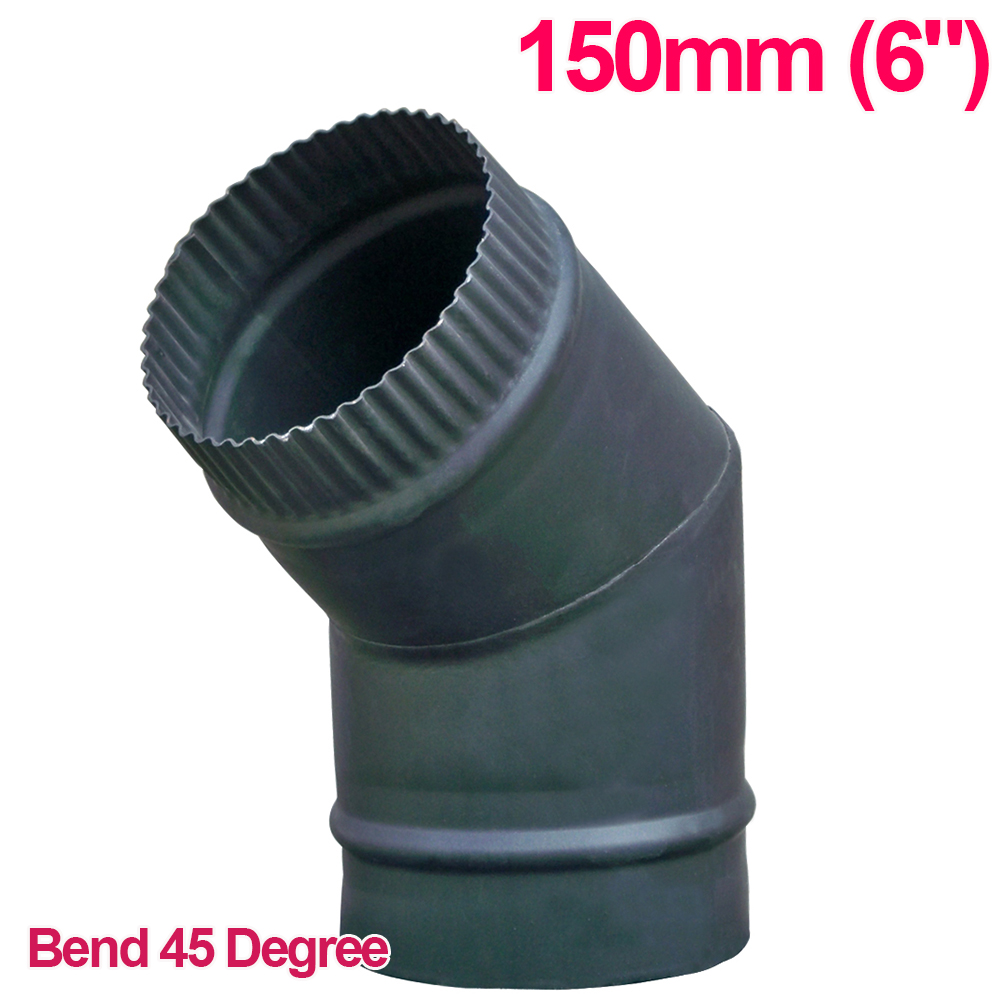 Chimney Flue Pipe 150mm 6" For Wood Burning Log Burner Multi Fuel ...