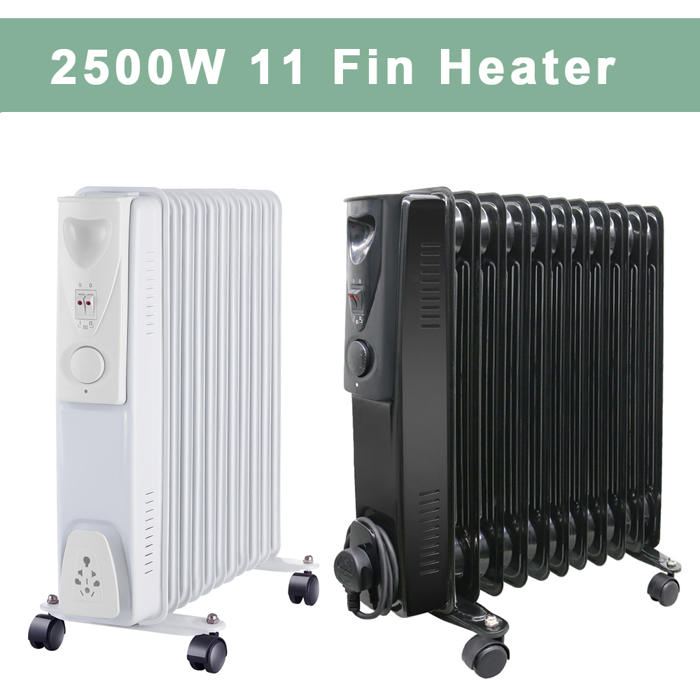 Electric Oil Filled Radiator Portable Heater Convector Adjustable ...