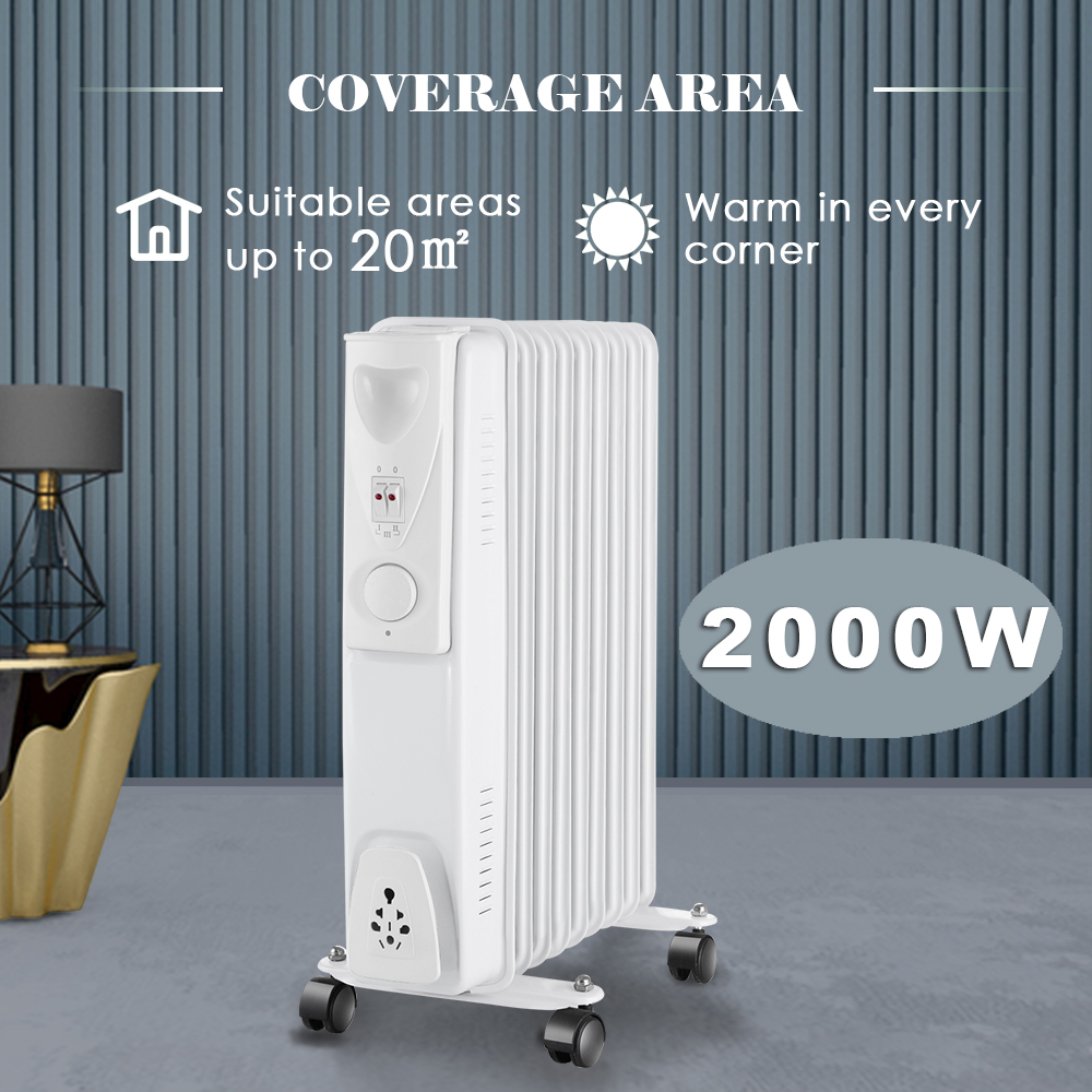 Oil Filled Radiator Heater Electric With Timer 3 Heat Thermostat ...
