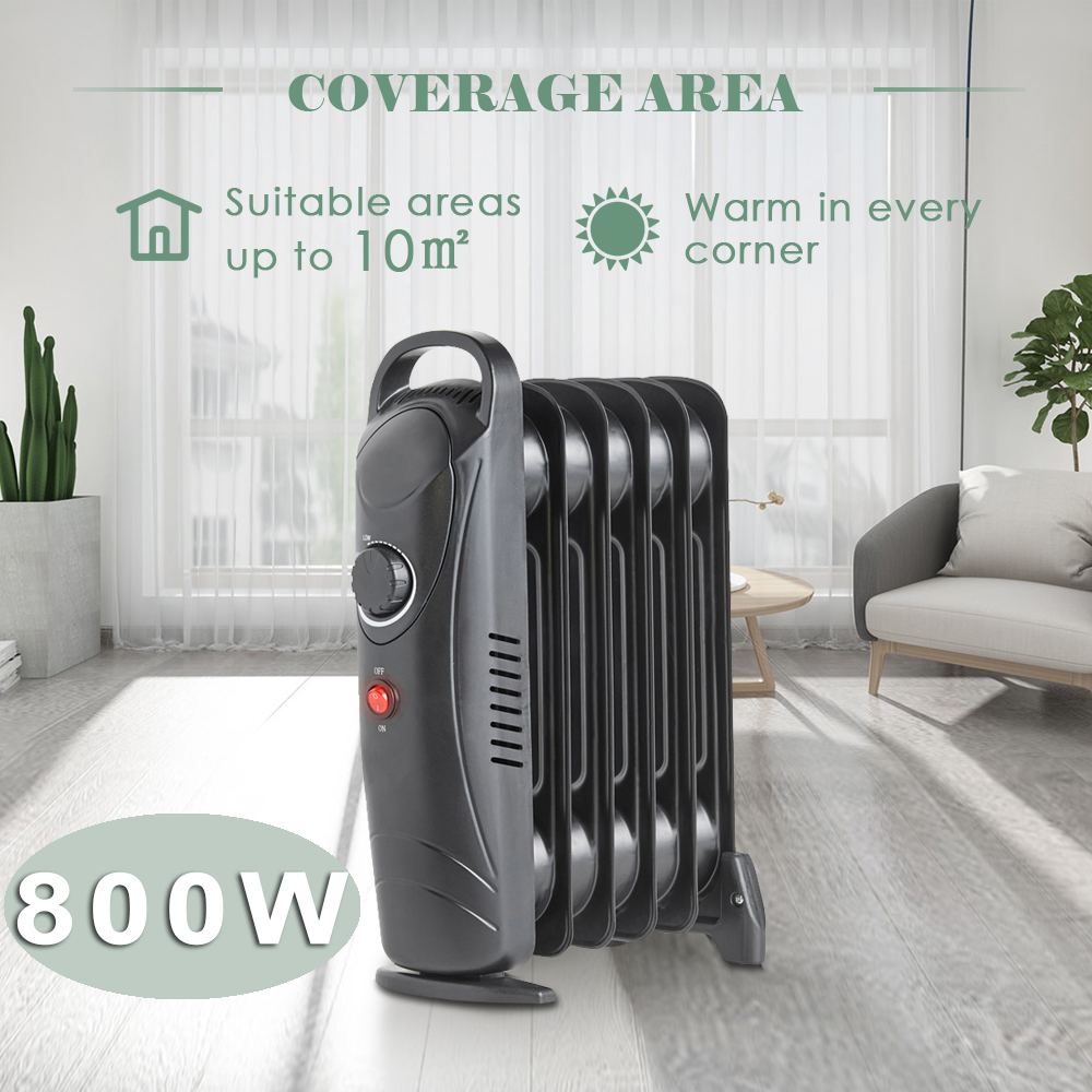 Oil Filled Radiator 6 7 9 11 Fin Electric Heater With Timer Thermostat ...