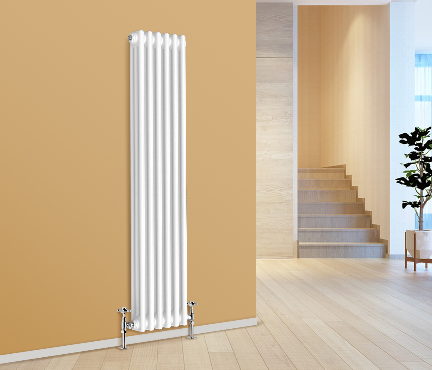 Traditional Tall Column Radiator Vertical Central Heating Cast Iron ...