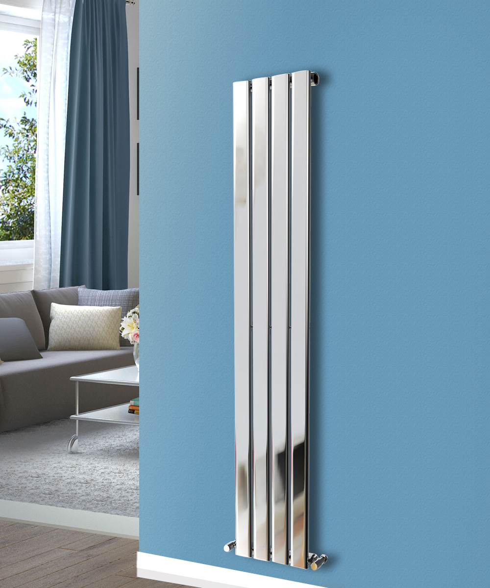 Tall Vertical Flat Panel Rads Bathroom Designer Radiators With Angled ...