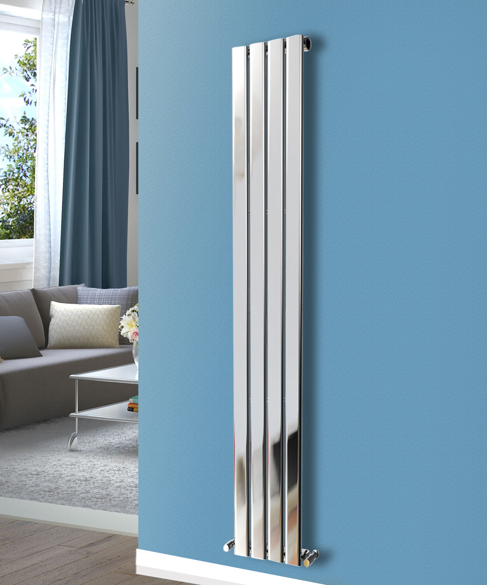 Tall Vertical Flat Panel Rads Bathroom Designer Radiators With Angled ...