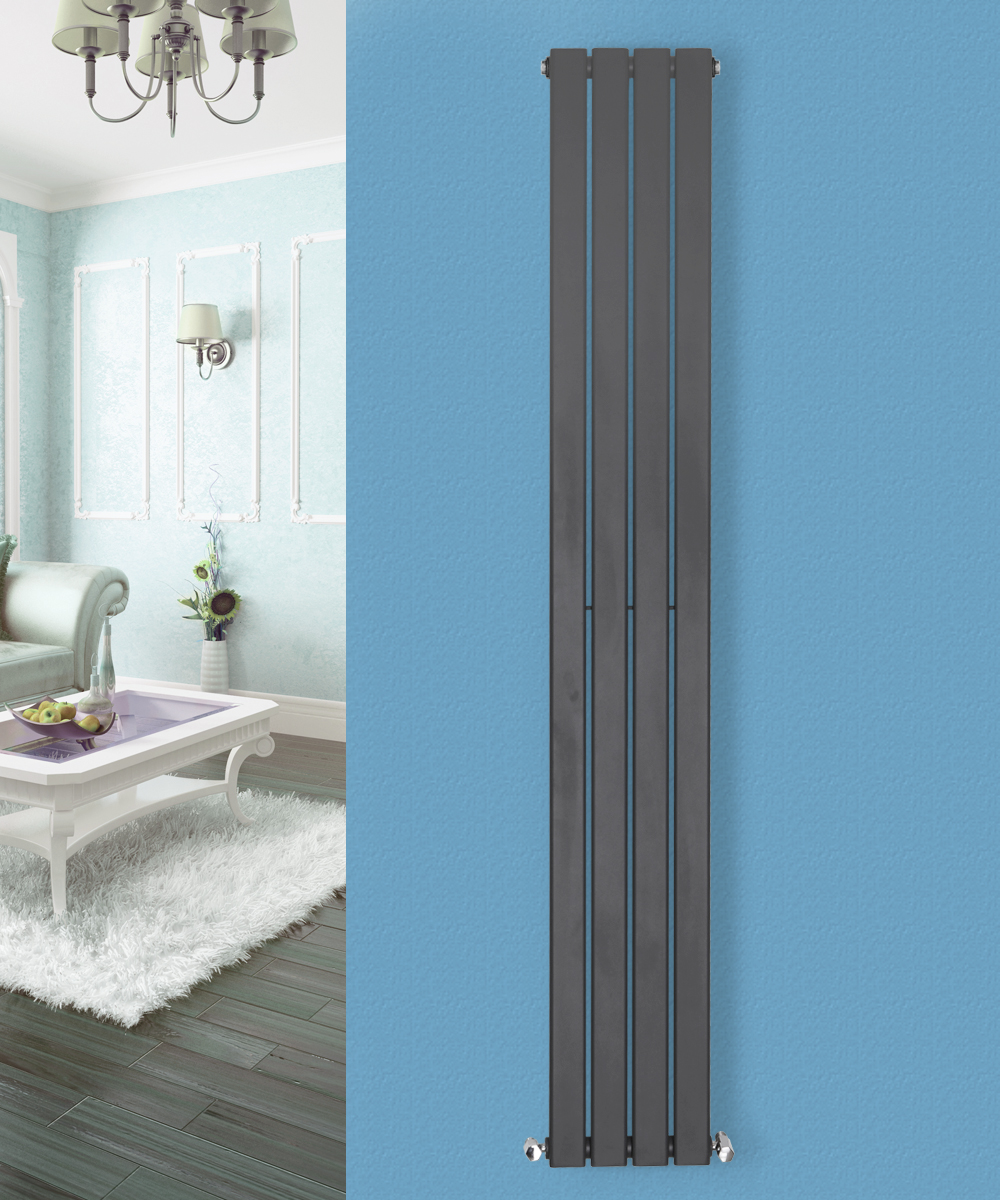 Vertical Designer Flat Panel Radiator Tall Upright Bathroom Central ...