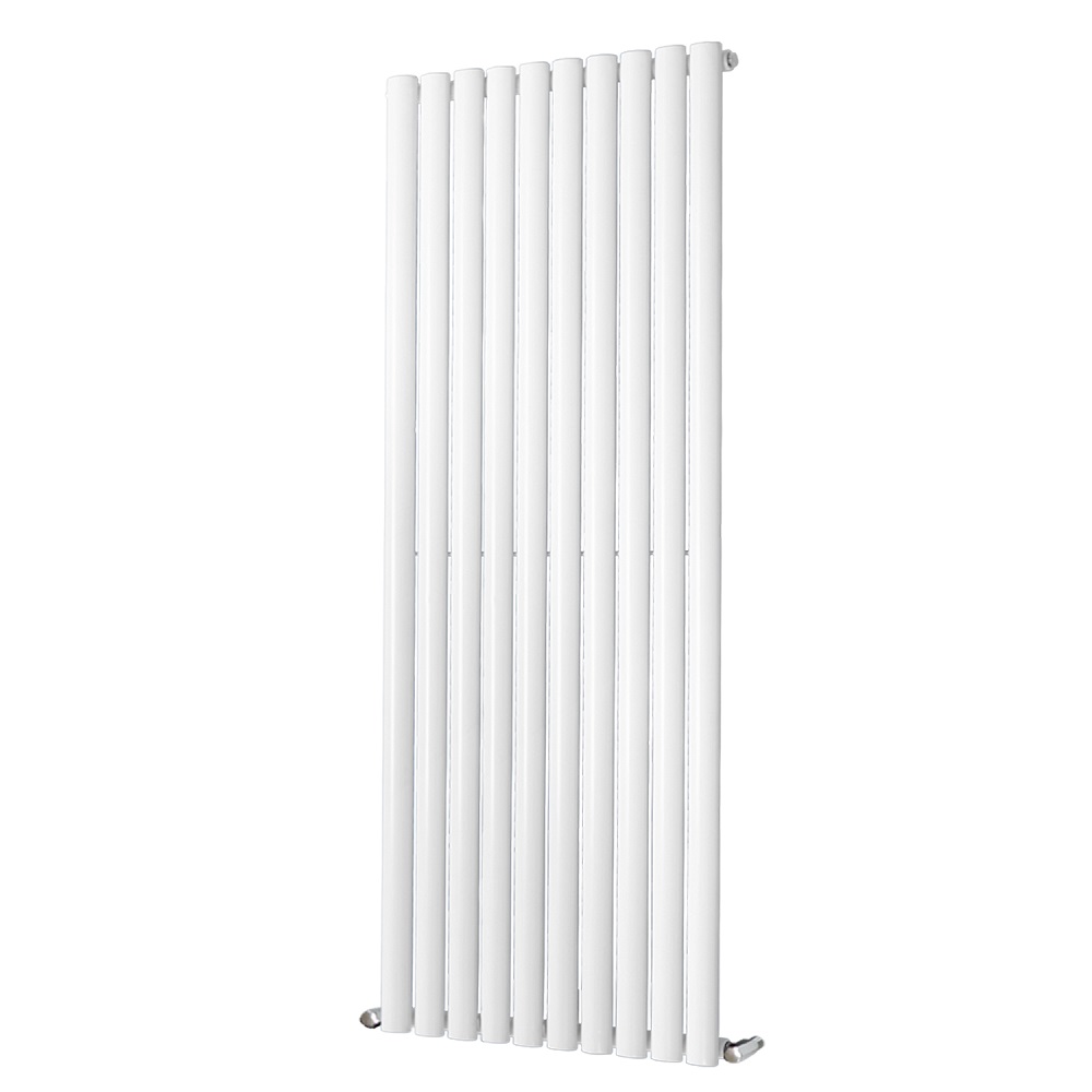 Designer White Horizontal Vertical Flat Panel Oval Column Traditional ...