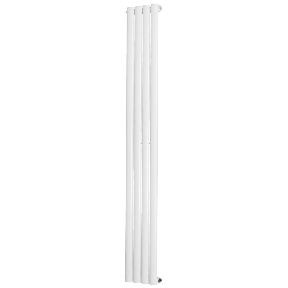 Designer White Horizontal Vertical Flat Panel Oval Column Traditional ...