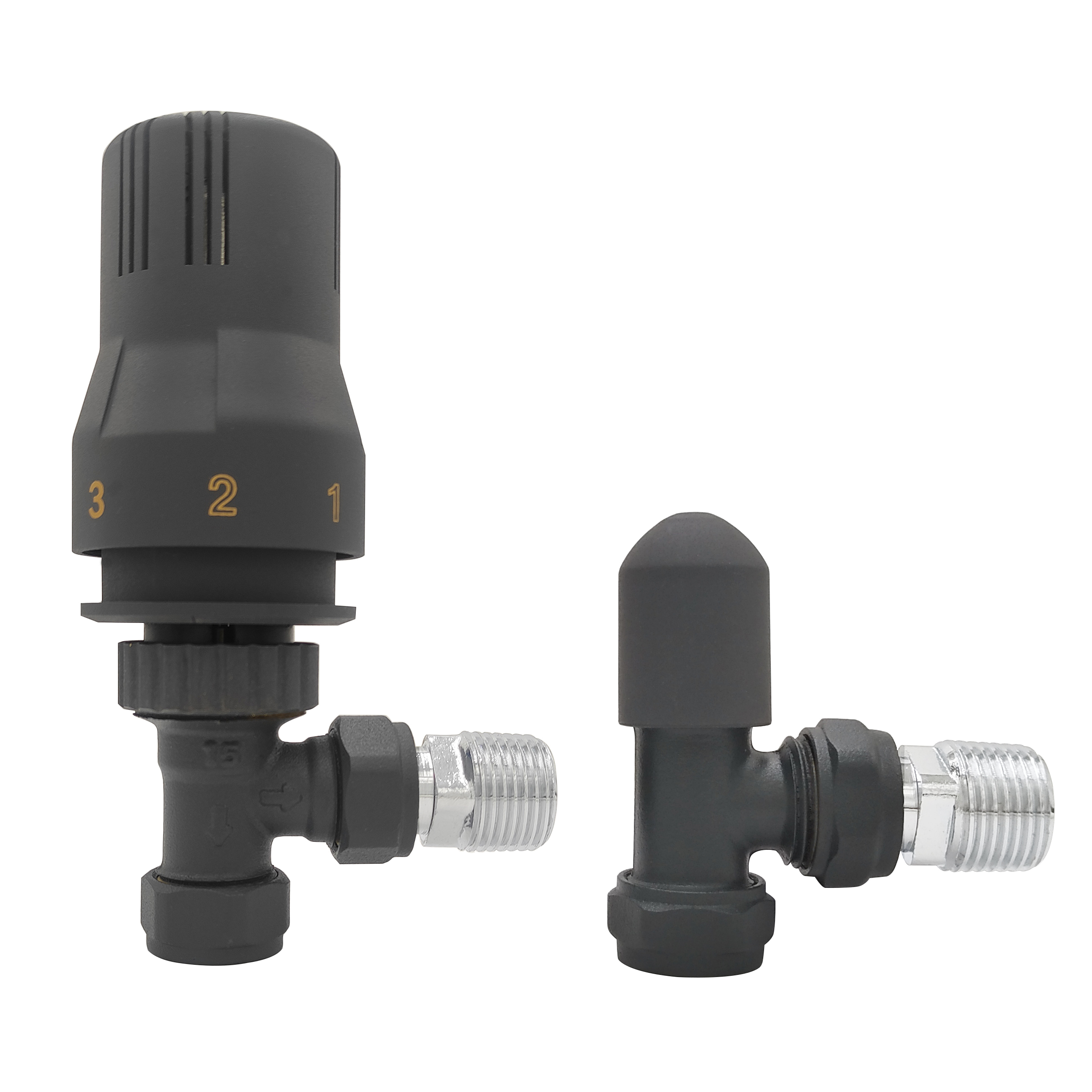 Thermostatic Manual Radiator Tower Rail Straight Angled Valves ...