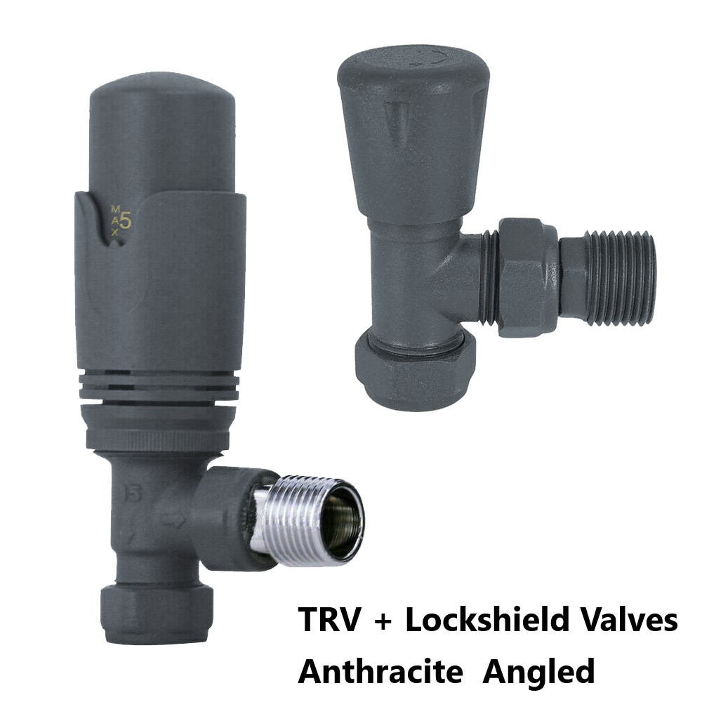 Thermostatic TRV Manual Lockshield Radiator Valves Angled/Straight ...