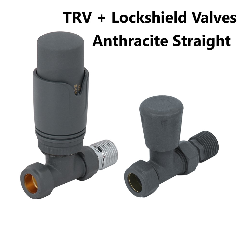 Thermostatic TRV Manual Lockshield Radiator Valves Angled/Straight ...