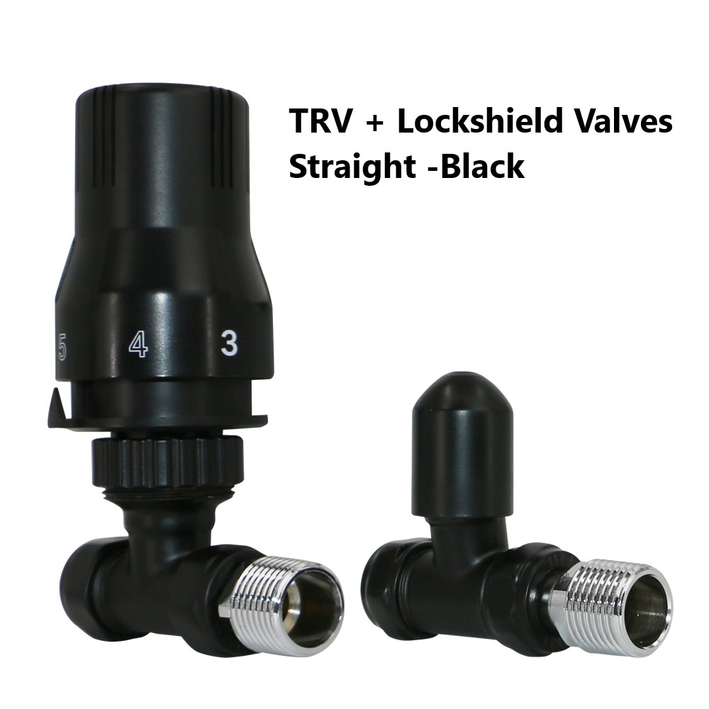 Thermostatic TRV Manual Lockshield Radiator Valves Angled/Straight ...
