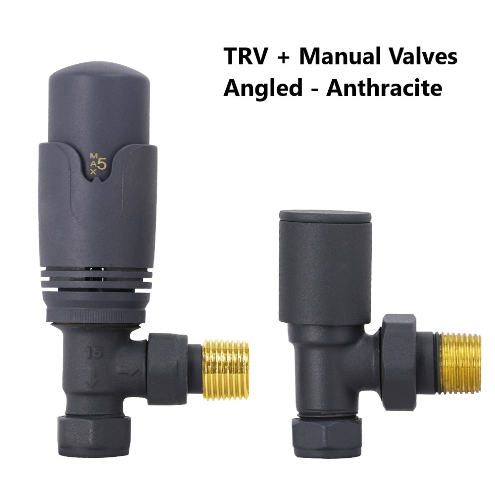 Thermostatic TRV Manual Lockshield Radiator Valves Angled/Straight ...