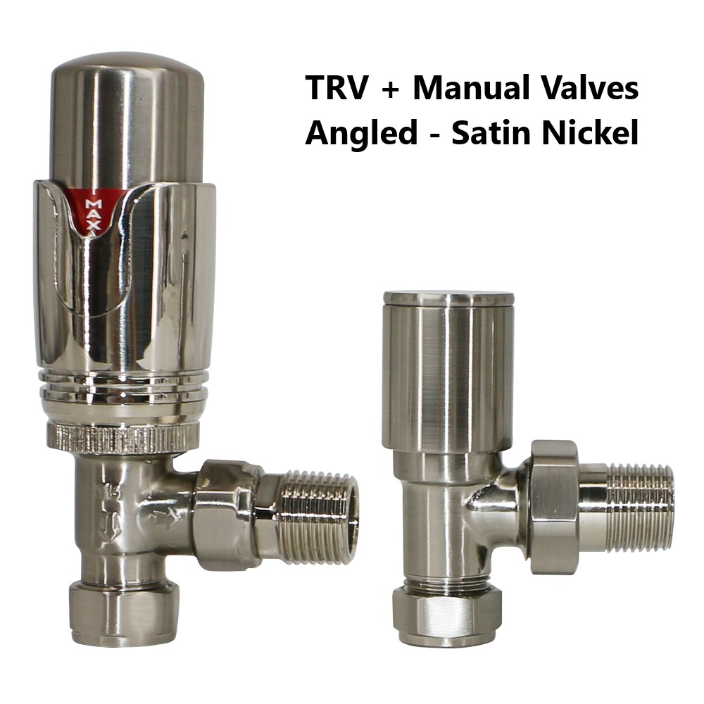 Thermostatic TRV Manual Lockshield Radiator Valves Angled/Straight/Corner Pair | eBay