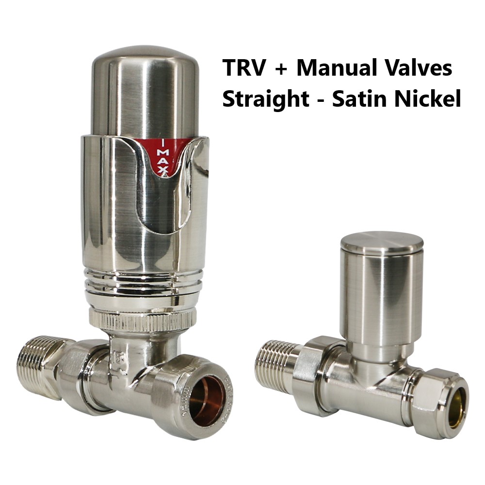 Thermostatic TRV Manual Lockshield Radiator Valves Angled/Straight/Corner Pair | eBay