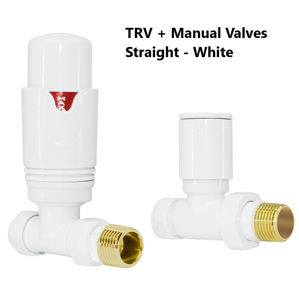 Thermostatic TRV Manual Lockshield Radiator Valves Angled/Straight ...