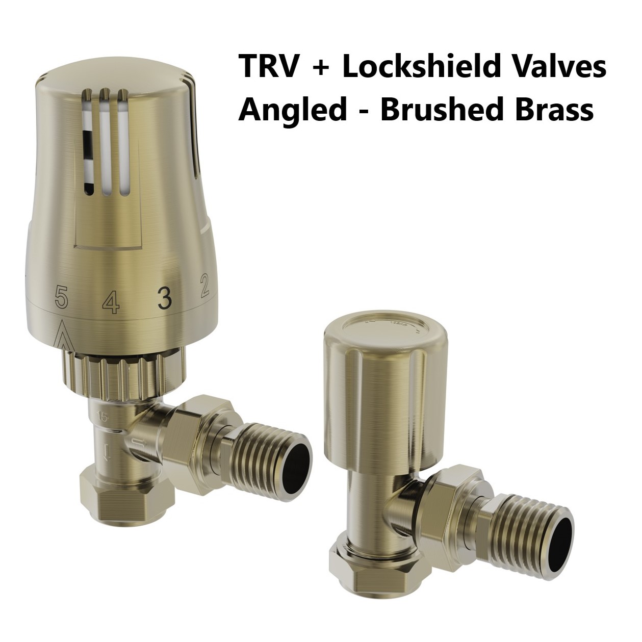 Thermostatic TRV Manual Lockshield Radiator Valves Angled/Straight ...