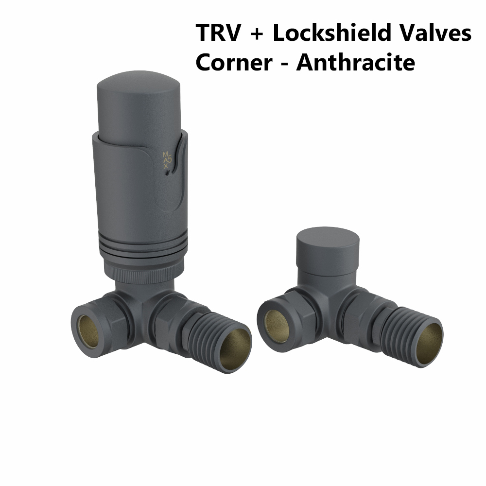 Thermostatic TRV Manual Lockshield Radiator Valves Angled/Straight ...