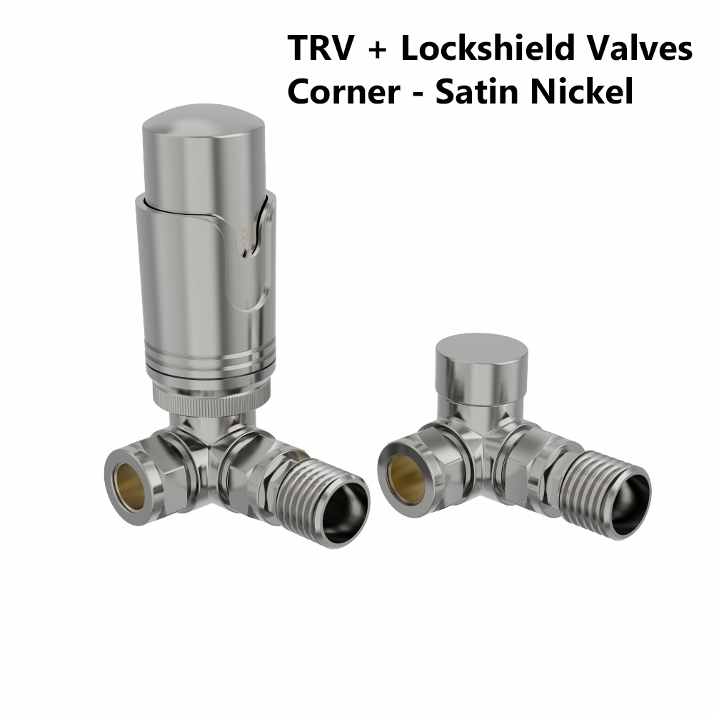 Thermostatic TRV Manual Lockshield Radiator Valves Angled/Straight/Corner Pair | eBay