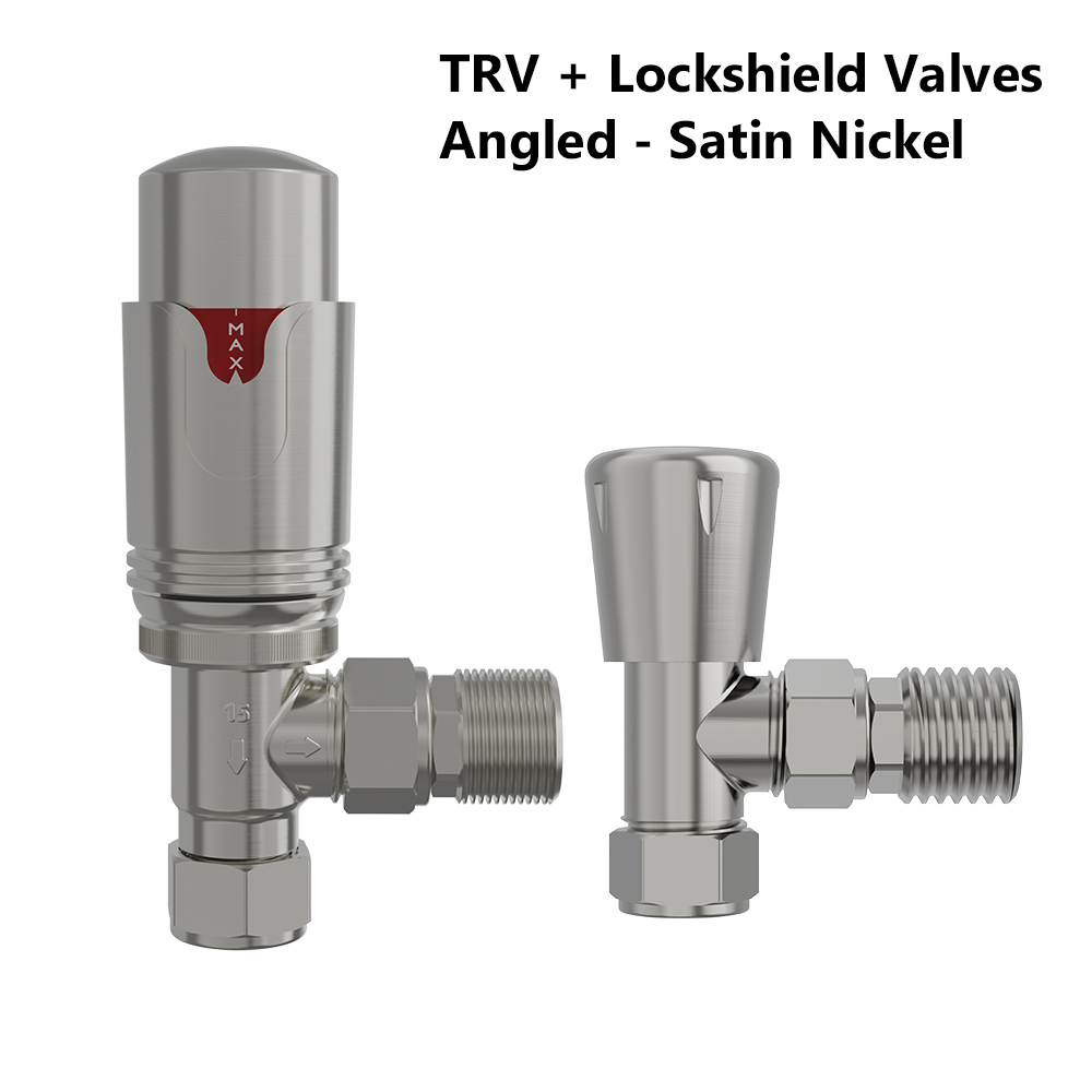 Thermostatic TRV Manual Lockshield Radiator Valves Angled/Straight ...