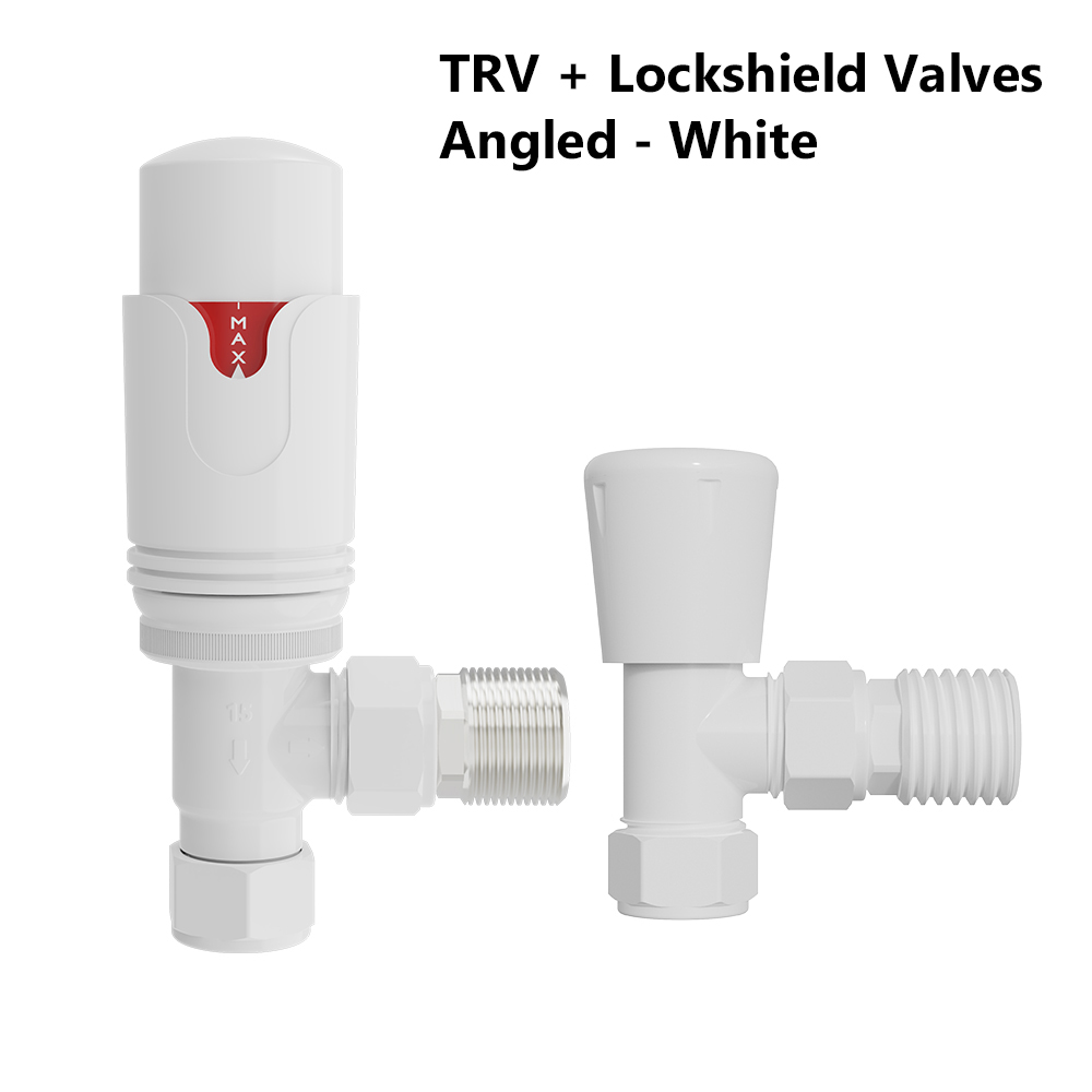 Thermostatic TRV Manual Lockshield Radiator Valves Angled/Straight ...