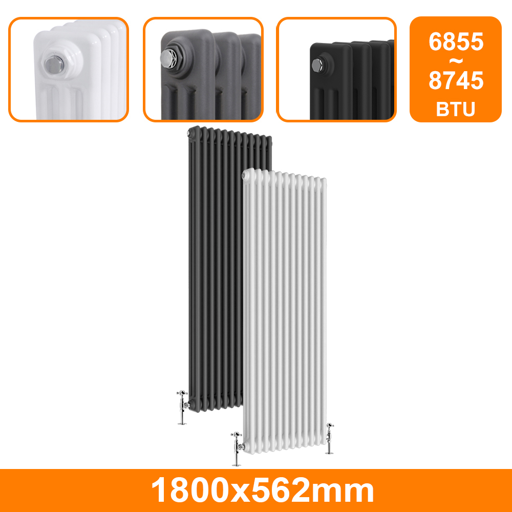 Traditional 2 3 4 Column Radiator Vertical Horizontal Cast Iron Style ...