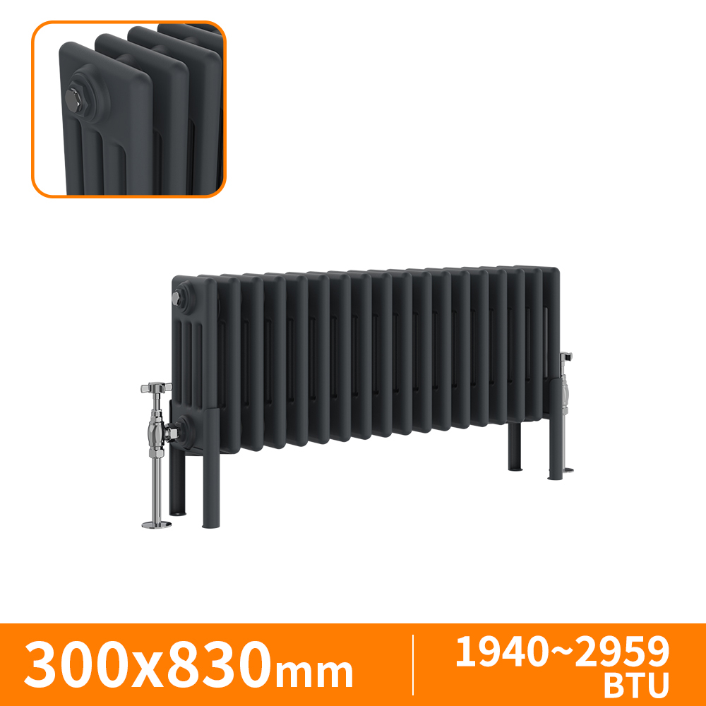 Traditional 2 3 4 Column Radiator Horizontal Central Heating Cast Iron ...
