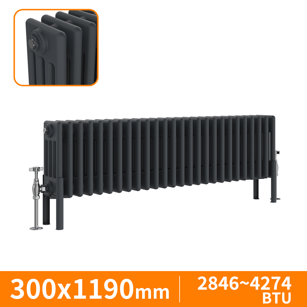 Traditional 2 3 4 Column Radiator Horizontal Central Heating Cast Iron ...