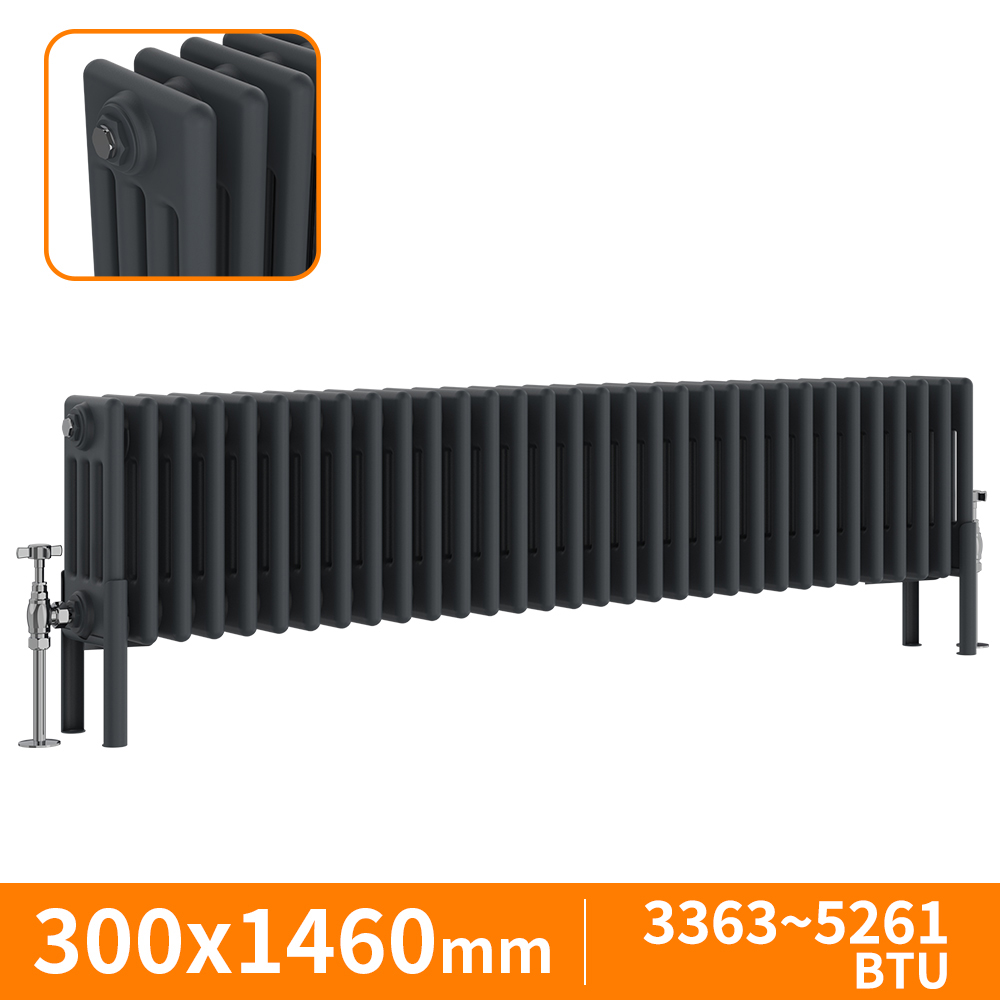 Traditional 2 3 4 Column Radiator Horizontal Central Heating Cast Iron ...