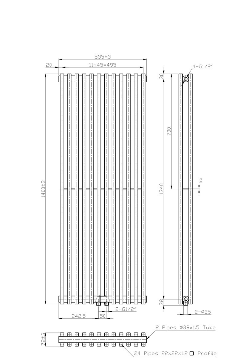 Horizontal Vertical Designer Radiator Single Double Column Central ...