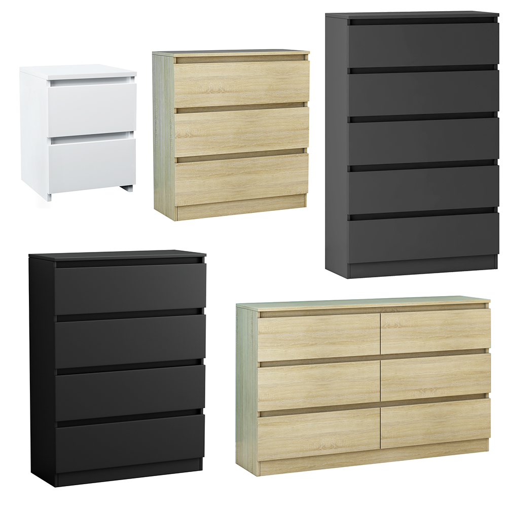 Modern Chest of Drawers Bedside Table Cabinet Nightstand 2 3 4 5 3+3 ...