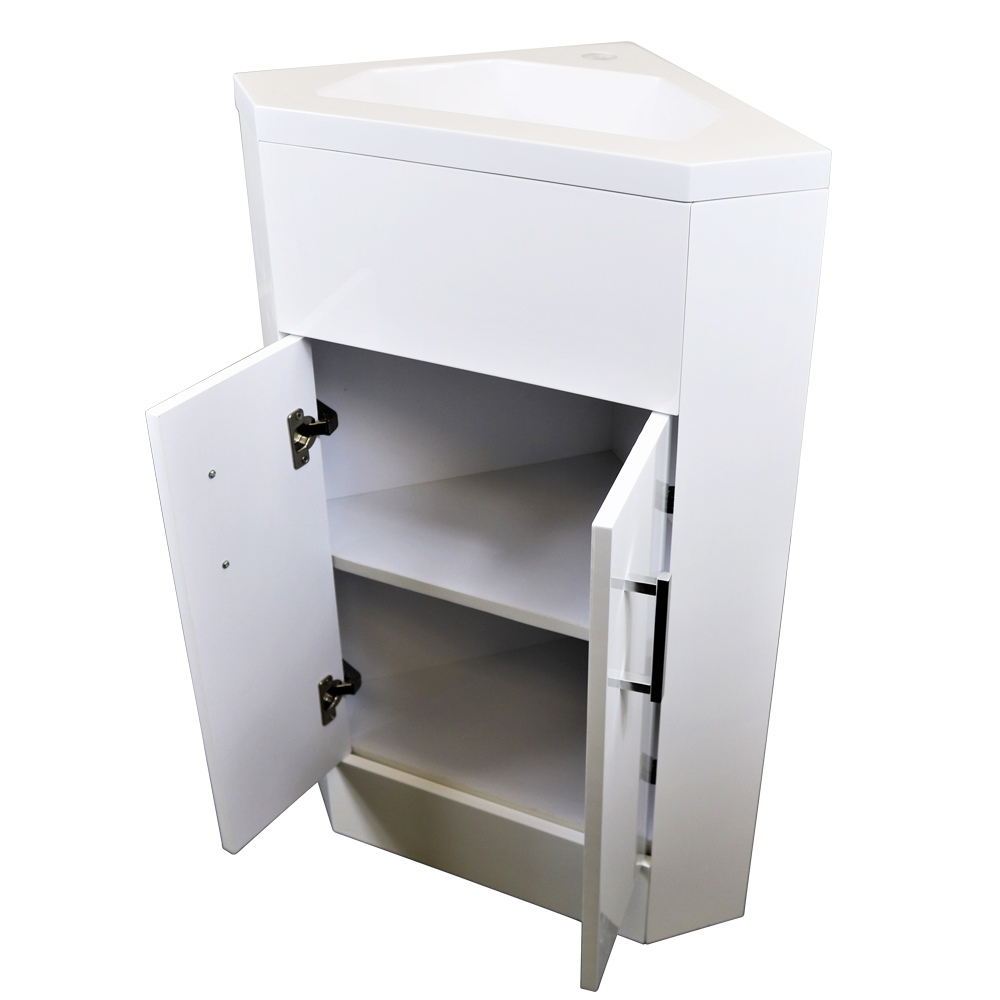 Bathroom Corner Vanity Unit Storage Cloakroom Door Cabinet Furniture ...