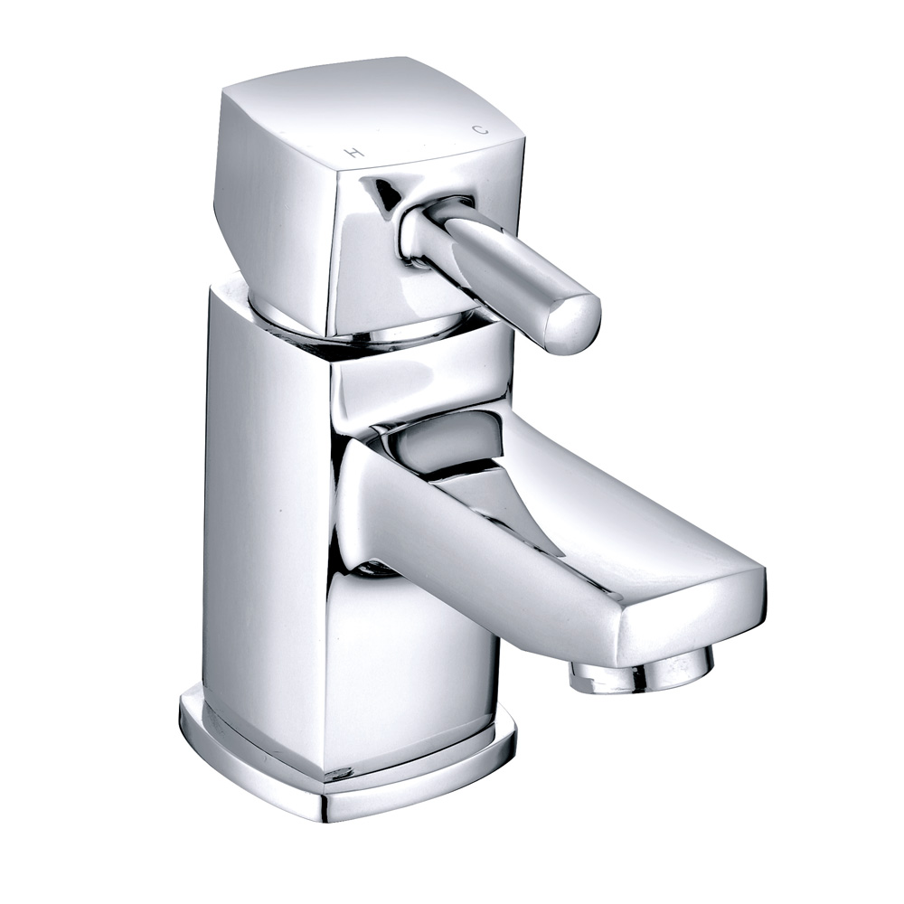 Modern Bathroom Tap Set Square Basin Mixer Mono Bath Filler Shower ...