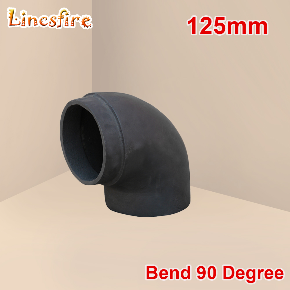 Cast Iron Chimney Flue Liner Bend 90 Degree Flue Pipe 5" For Wood ...