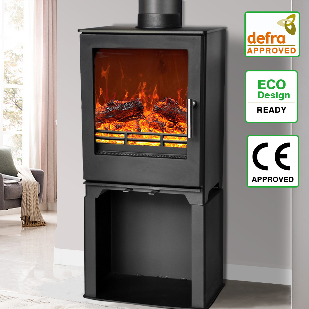 DEFRA Approved 5KW Woodburner Stove Multifuel Eco Design Wood Burning ...
