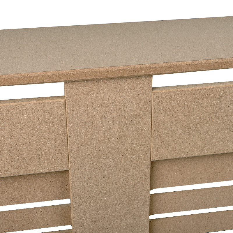 Natural Unpainted Horizontal Slats Radiator Cover Radiator Cabinet MDF ...
