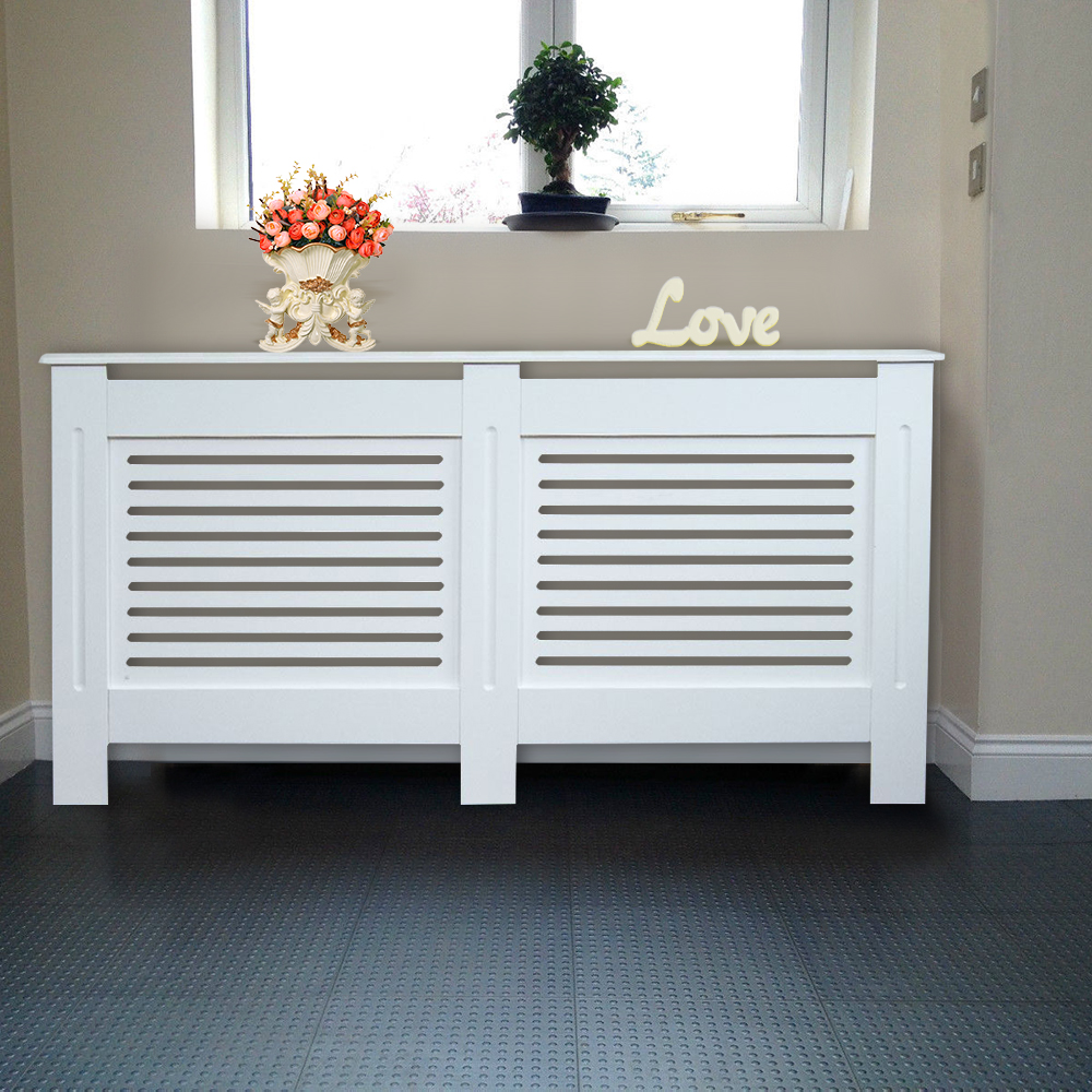 Modern Radiator Cover Wall Cabinet MDF Horizontal Slats All Sizes | eBay