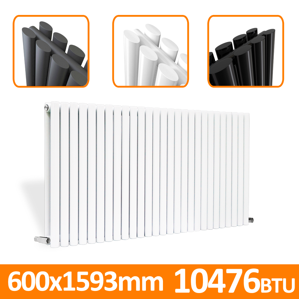 Horizontal Designer Radiator Oval Column Panel Rad Modern Central ...