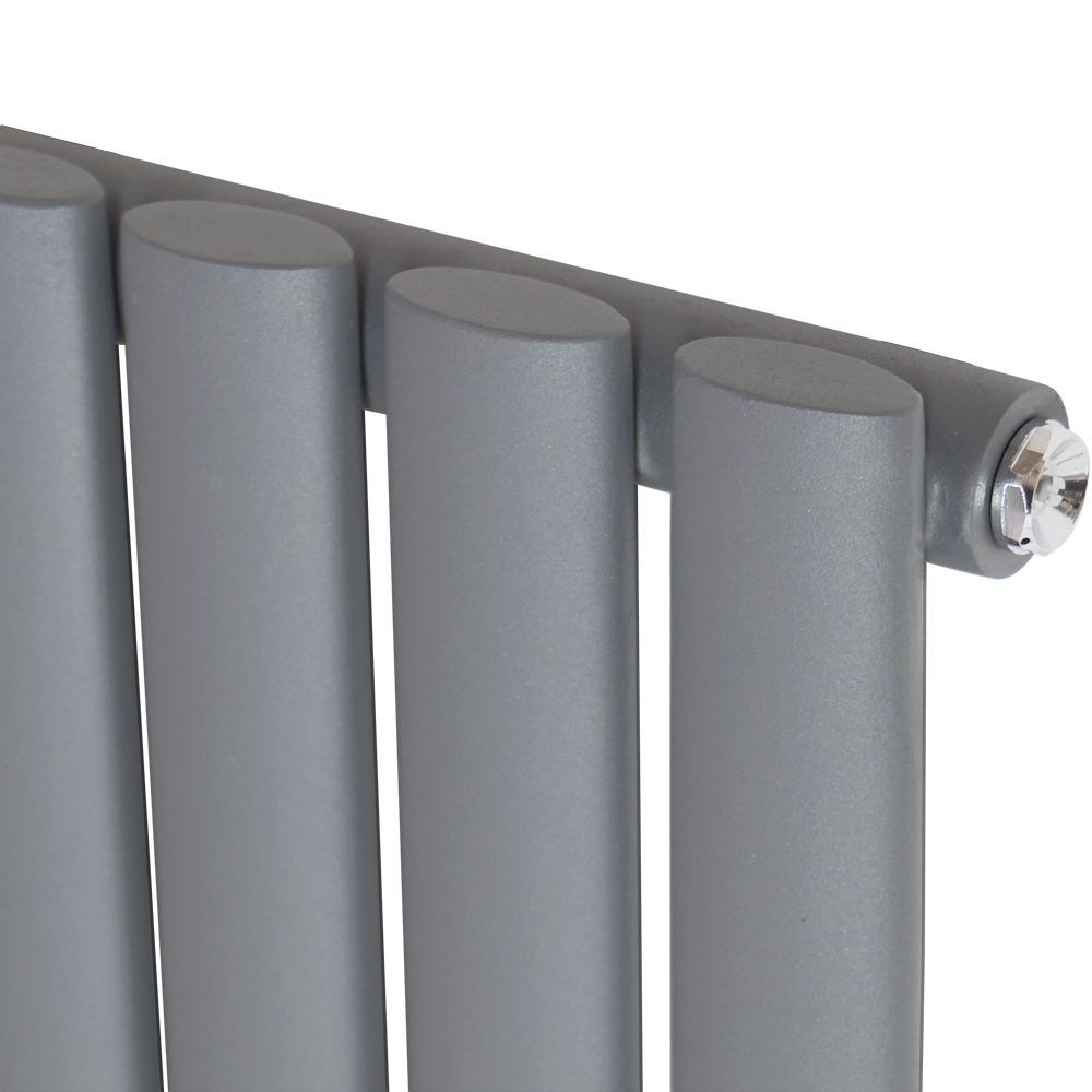 Designer Vertical Modern Upright Oval Single Column Radiator UK Central ...