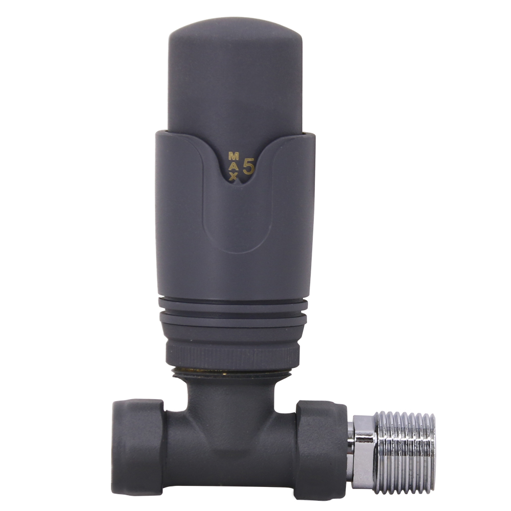 Thermostatic TRV Manual Radiator Tower Rail Valves 1/2" x 15mm Straight ...
