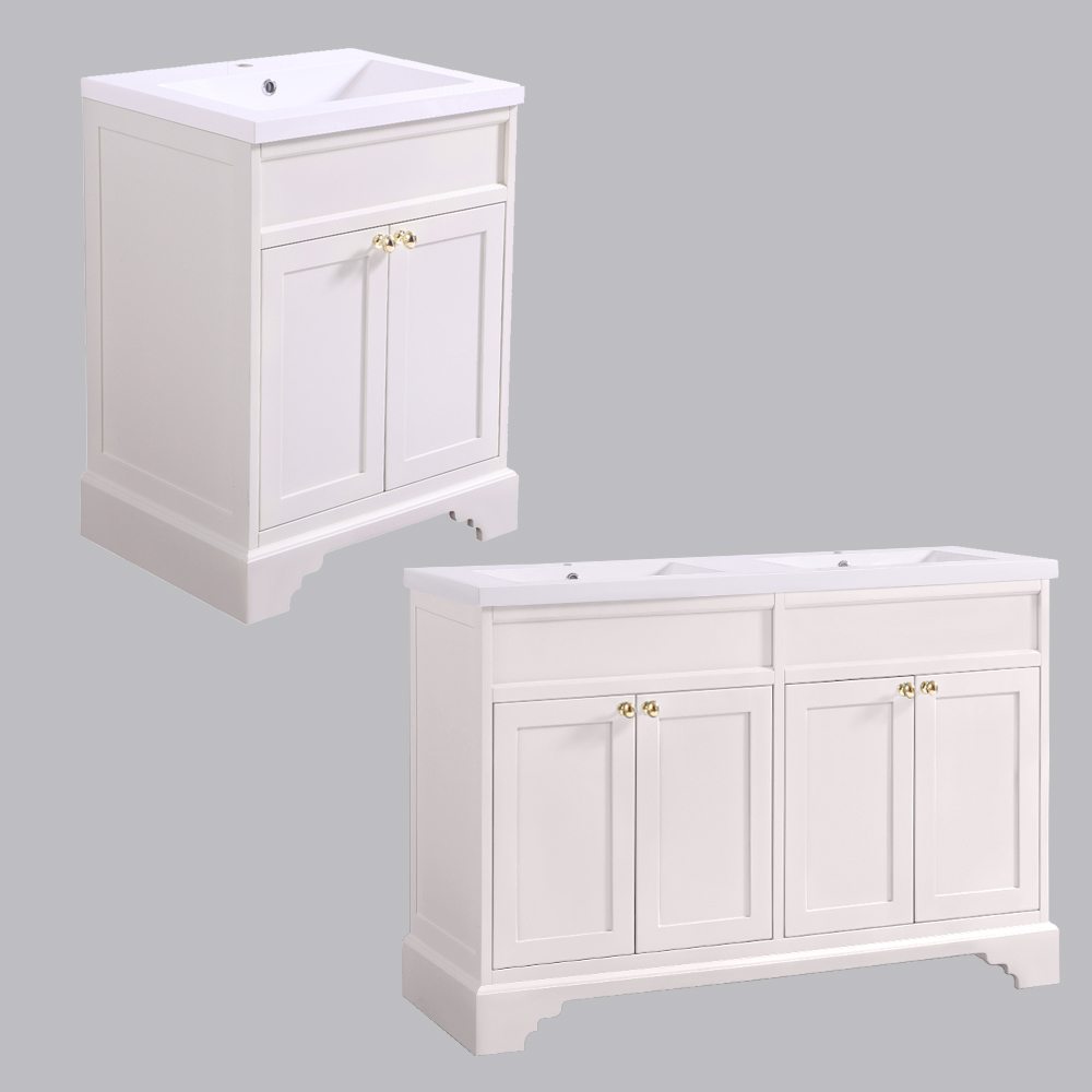 600mm 1200mm Traditional Bathroom Vanity Unit Basin Sink Storage ...