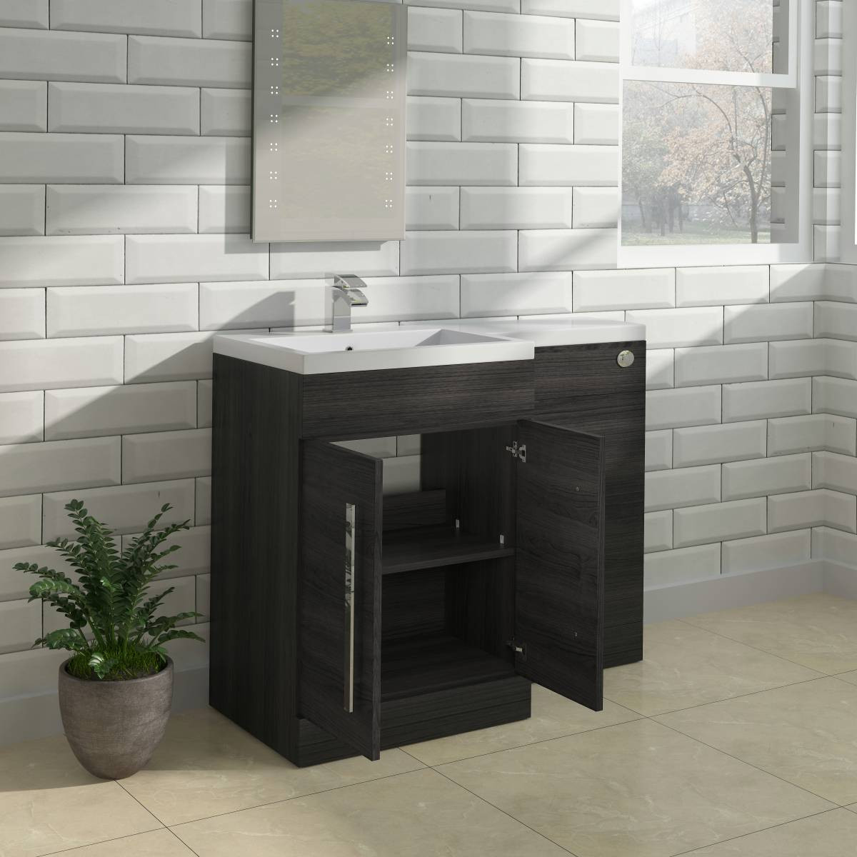 Bathroom Vanity Unit Tall Unit Toilet Unit Basin Sink Storage Cabinet ...