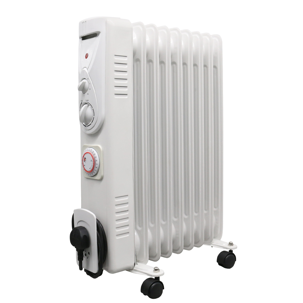 Portable Oil Filled Radiator Electric Convector Heater Thermostat Gloss ...
