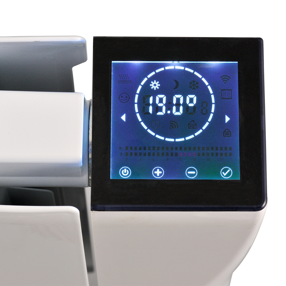 Electric Oil Filled Radiator 24 Hour Timer Thermostatic Touch Screen ...