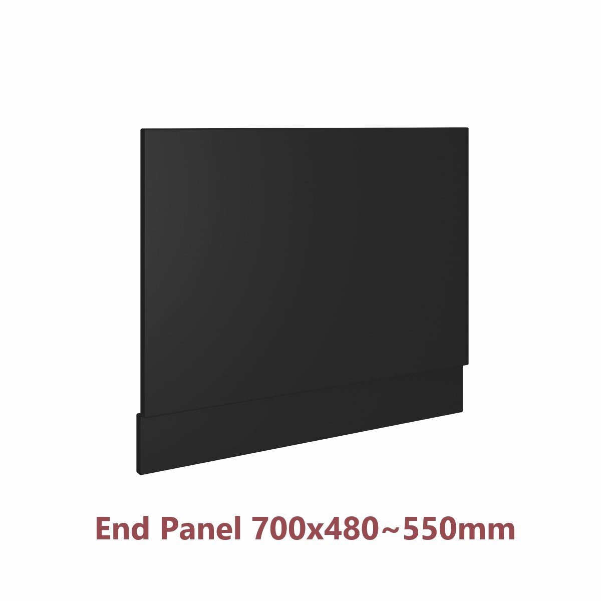 Bathroom Wooden MDF Front End Side L shape Bath Panel Matt Black Easy ...