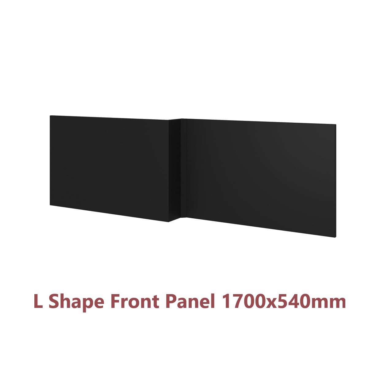 Bathroom Wooden MDF Front End Side L shape Bath Panel Matt Black Easy ...